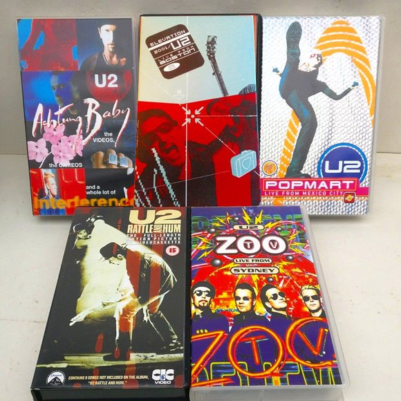 Media | U2 Six Vhs Cassettes From Their Live Concerts Around The World ...